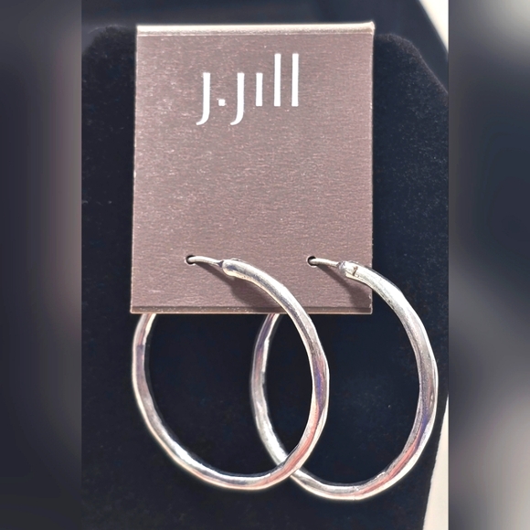 J. Jill | Jewelry | J Jill Silver Hoop Earrings | Poshmark